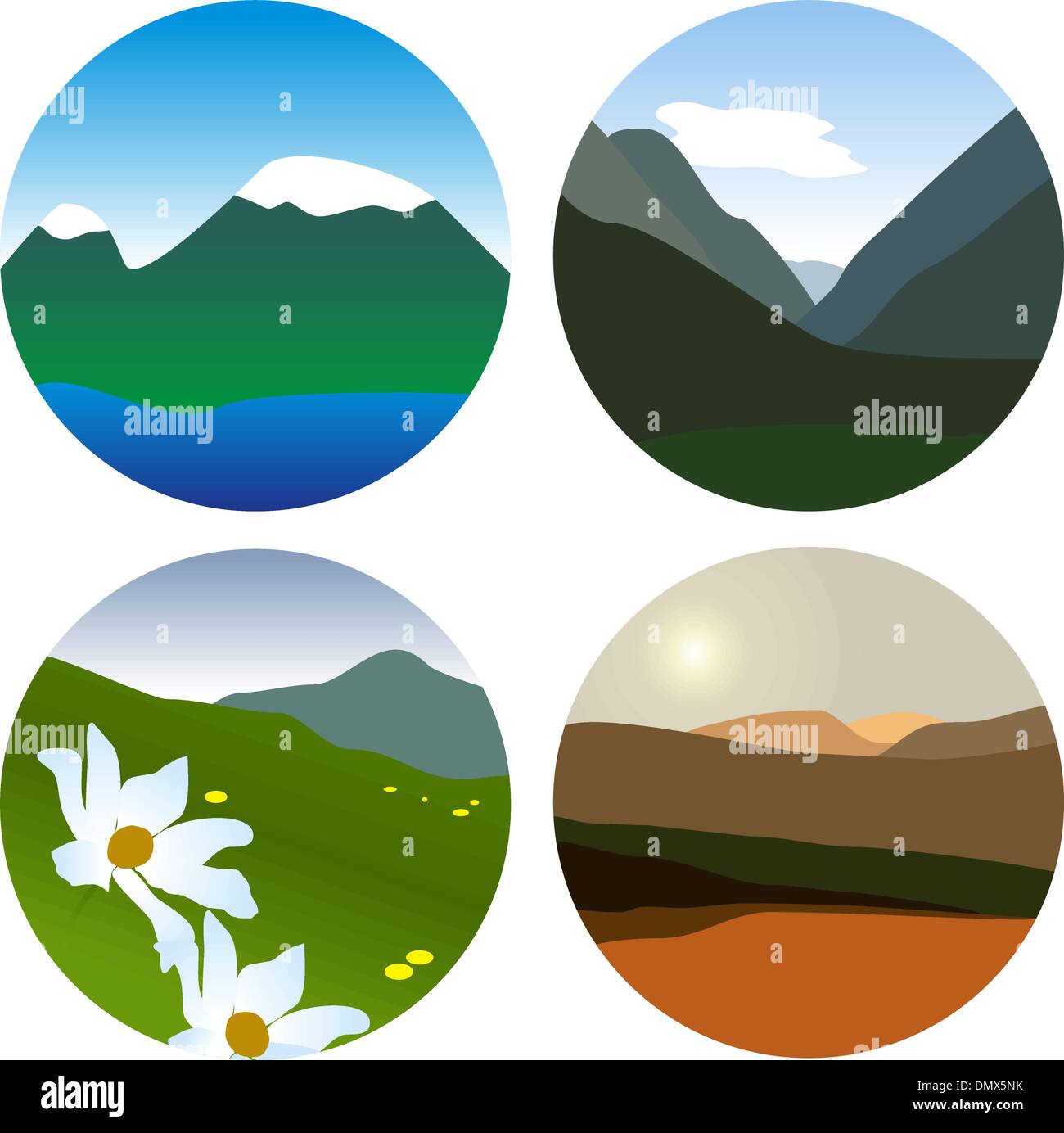 Summer alps mountain Stock Vector Images - Alamy