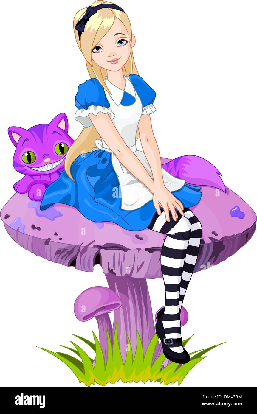 Alice in Wonderland Stock Vector Image & Art - Alamy