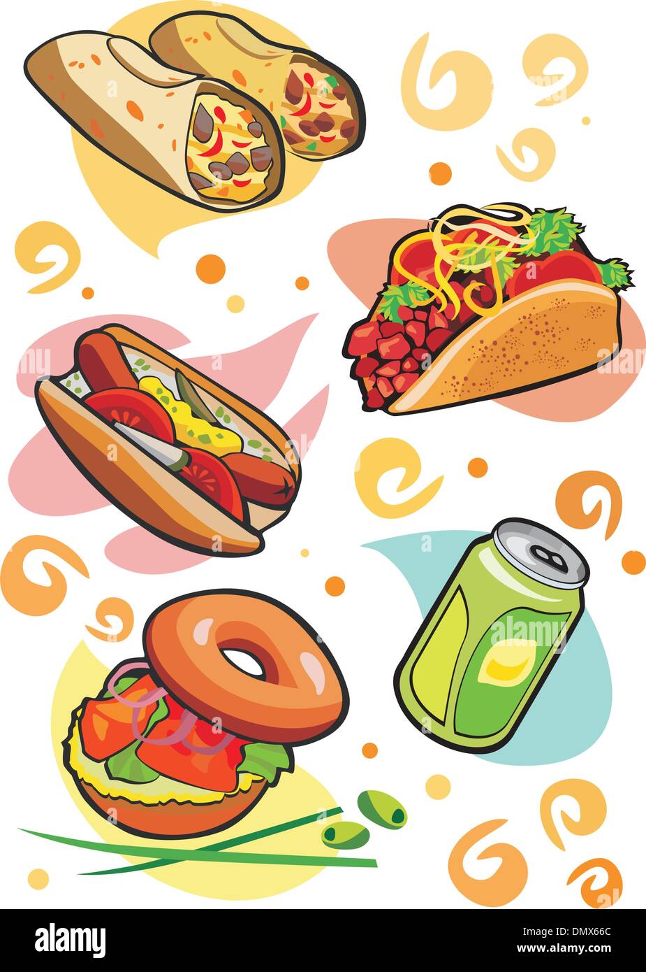 Appetite snacks Stock Vector Images - Alamy