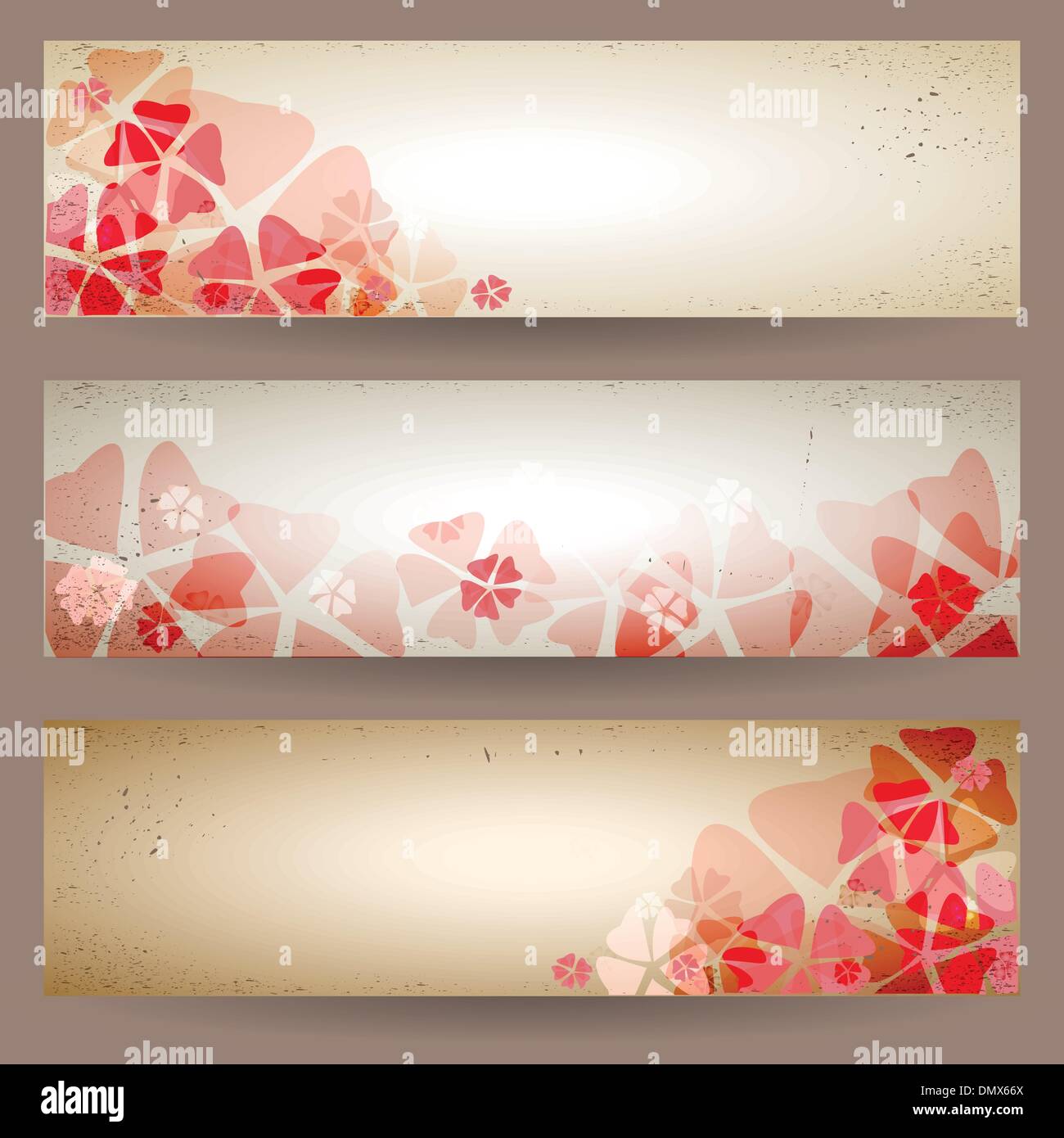 Set of retro floral banners Stock Vector Image & Art - Alamy