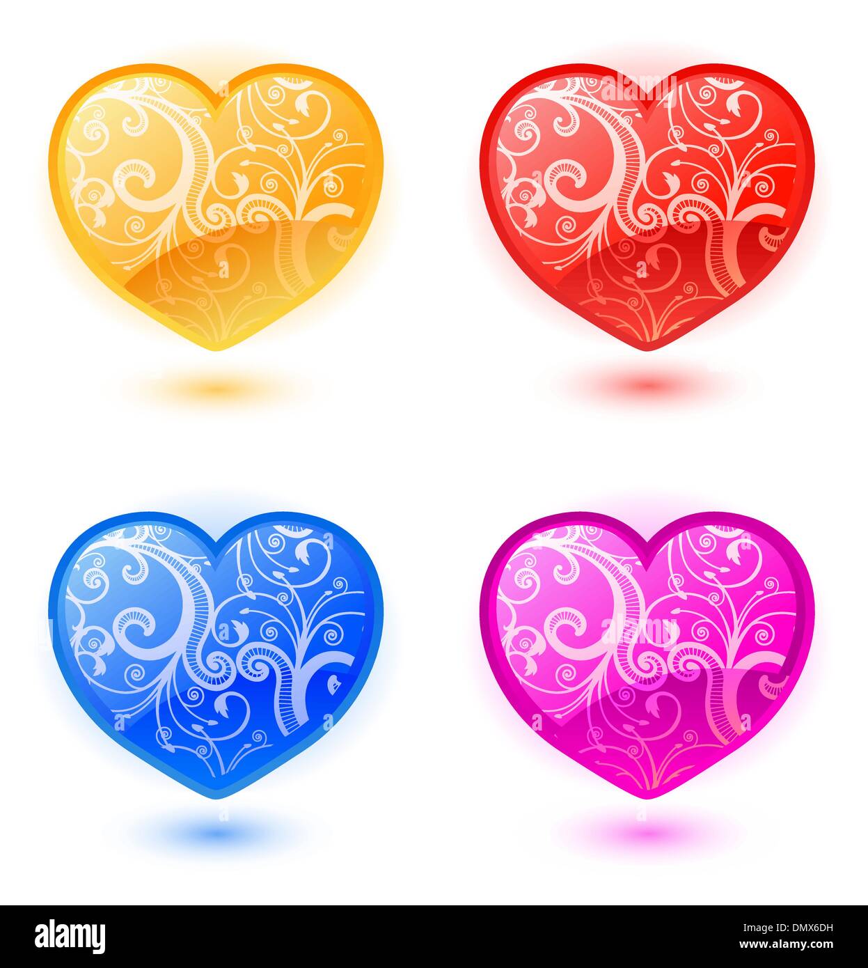 Romantic purple vector art vector vectors Cut Out Stock Images & Pictures - Alamy