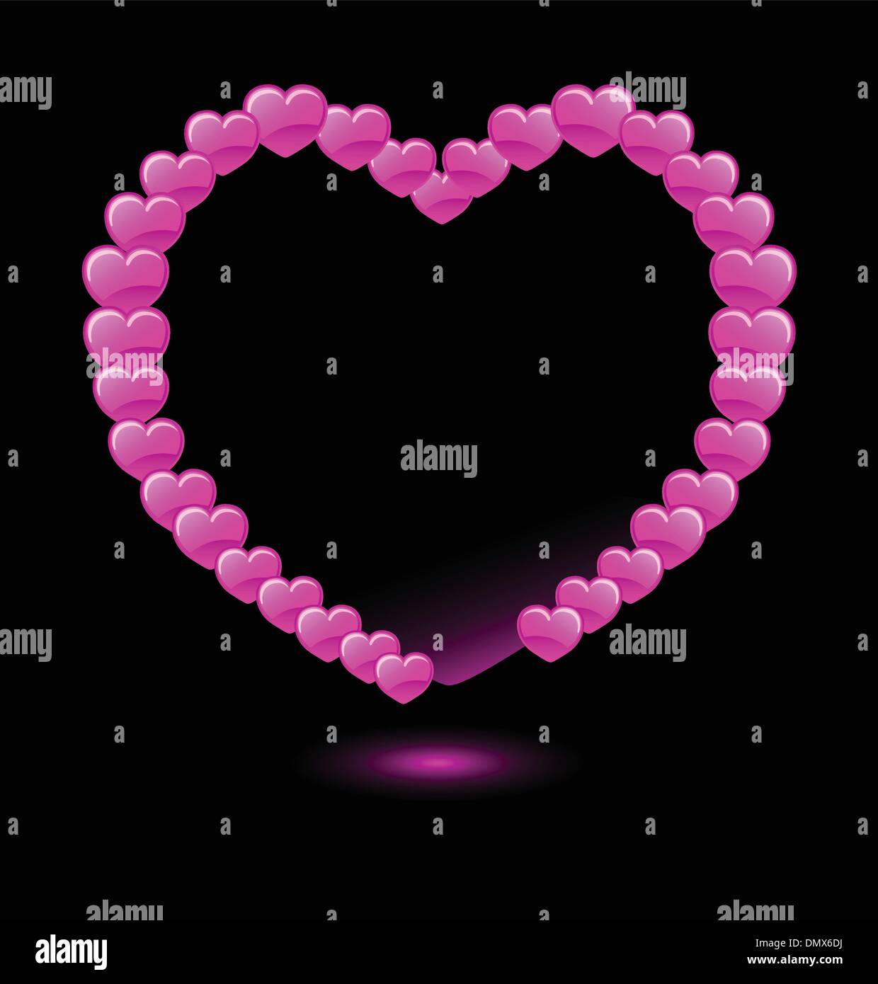 Vector hearts forming heart shape Stock Vector Image & Art - Alamy