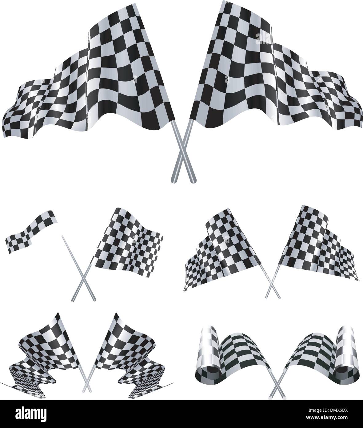 Checkered Flags set Stock Vector Image & Art - Alamy