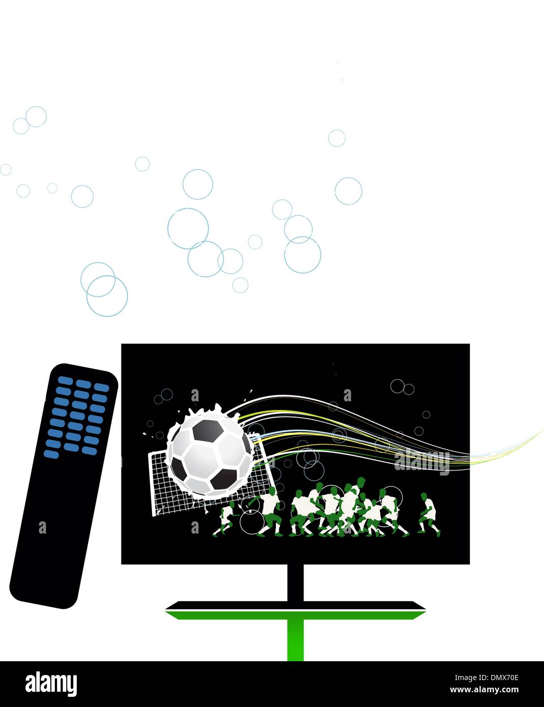 Football match on television Cut Out Stock Images & Pictures - Alamy