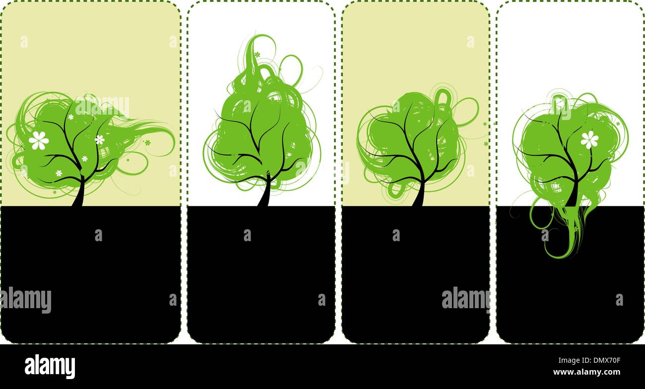 Banners for you design, art trees Stock Vector Image & Art - Alamy