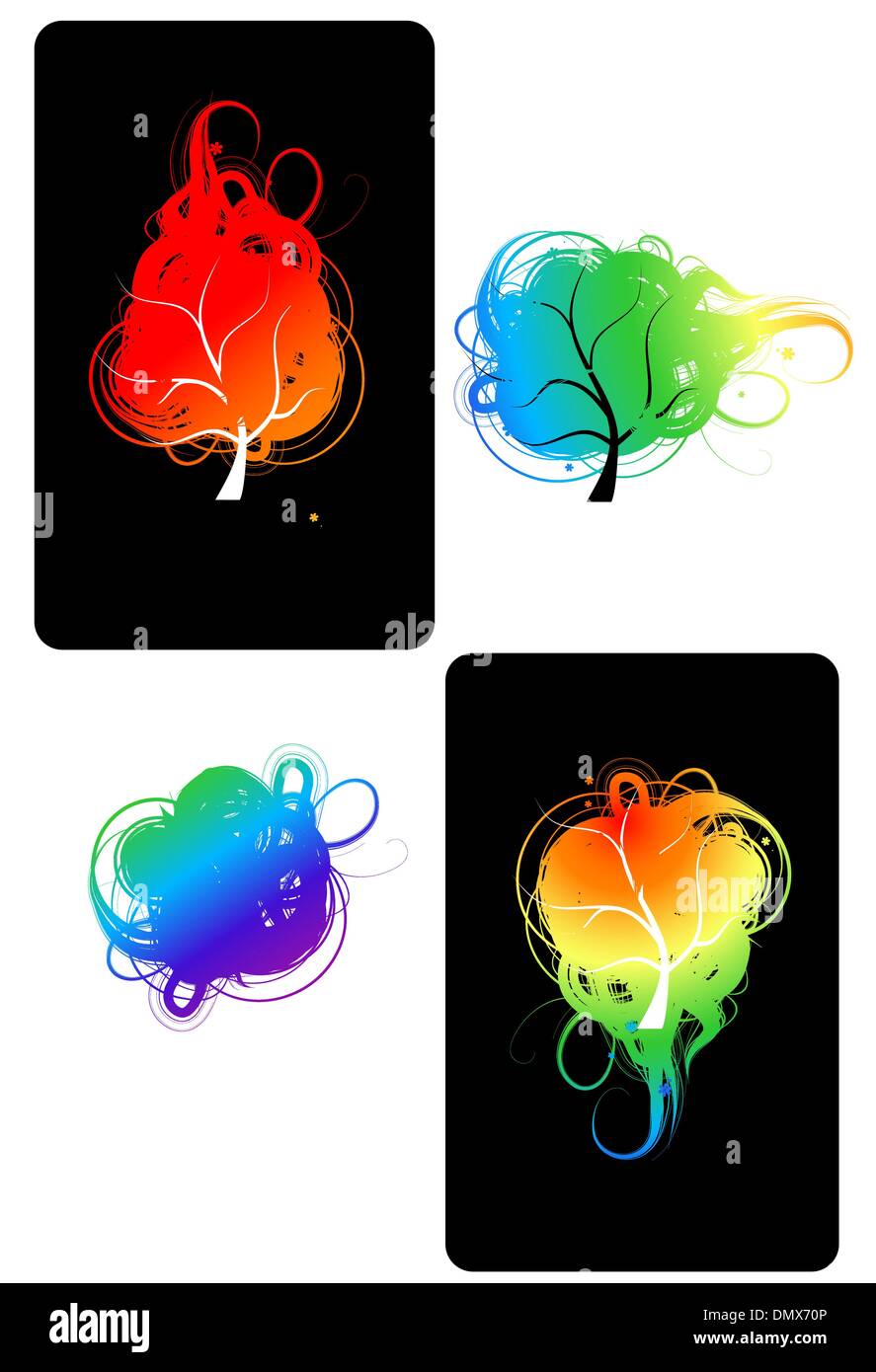 Art trees colorful for your design Stock Vector Image & Art - Alamy