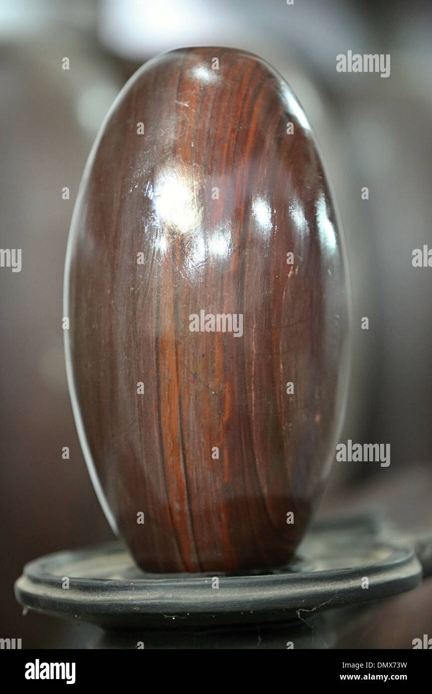 Bana lingam from the Narmada River in Omkareshwar Madhya Pradesh India ...