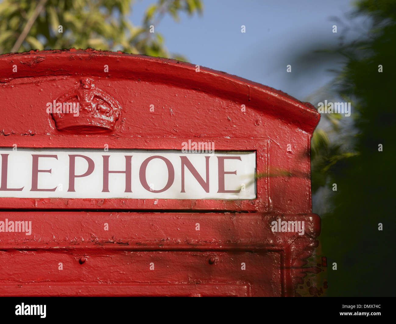 Traditional British red phone box Stock Photo - Alamy