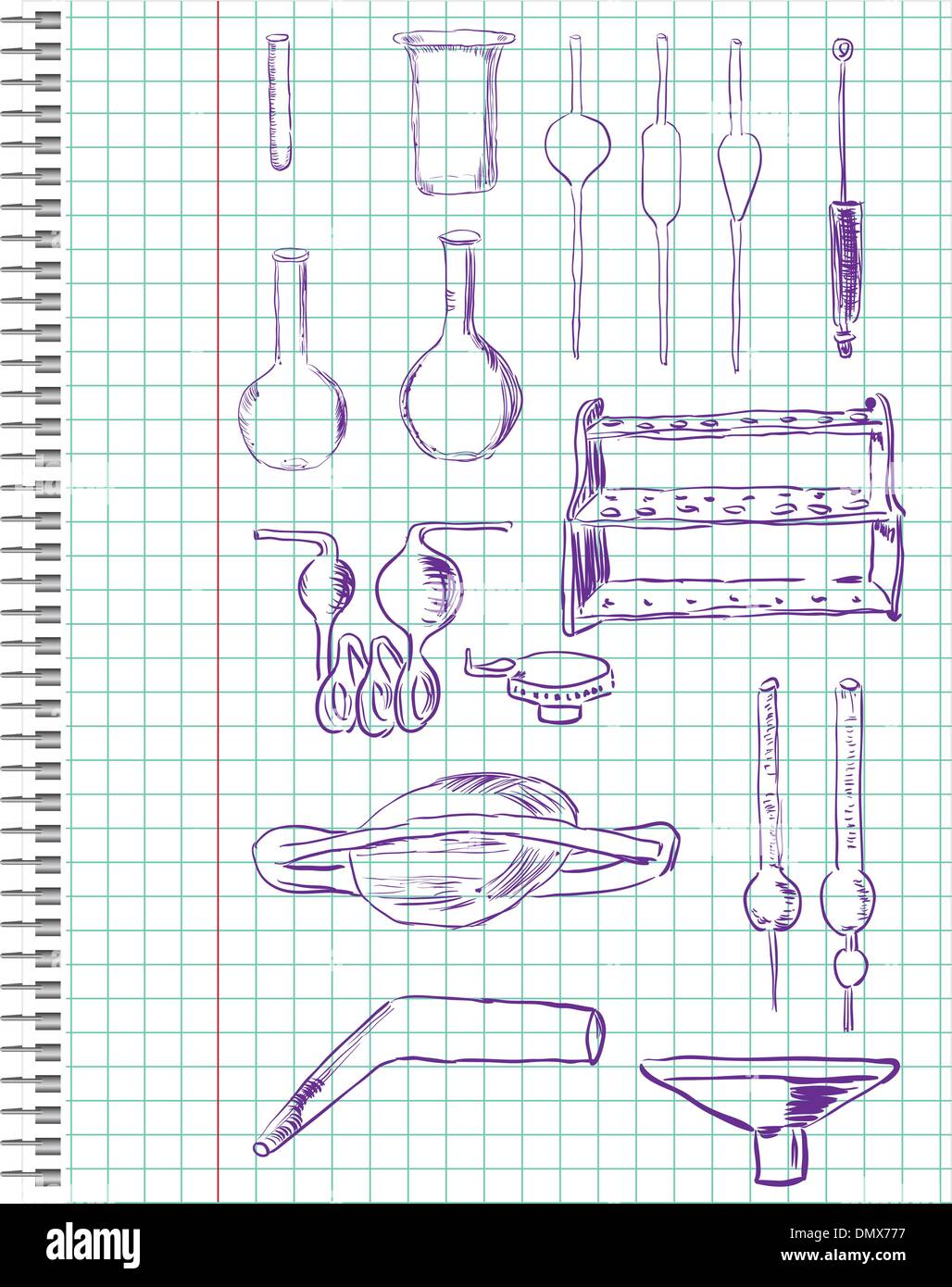 Chemical laboratory rack equipment Stock Vector Images - Alamy