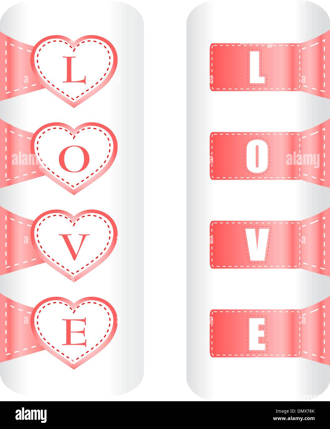 Valentine heart love labels. Vector pattern art Stock Vector Image ...