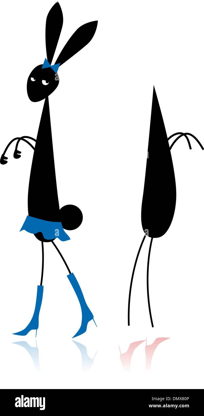 Two female characters Stock Vector Images - Alamy