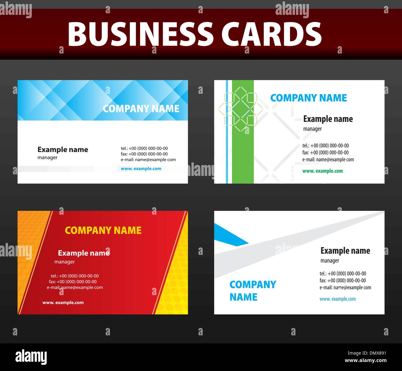Business cards. Vector template Stock Vector Image & Art - Alamy