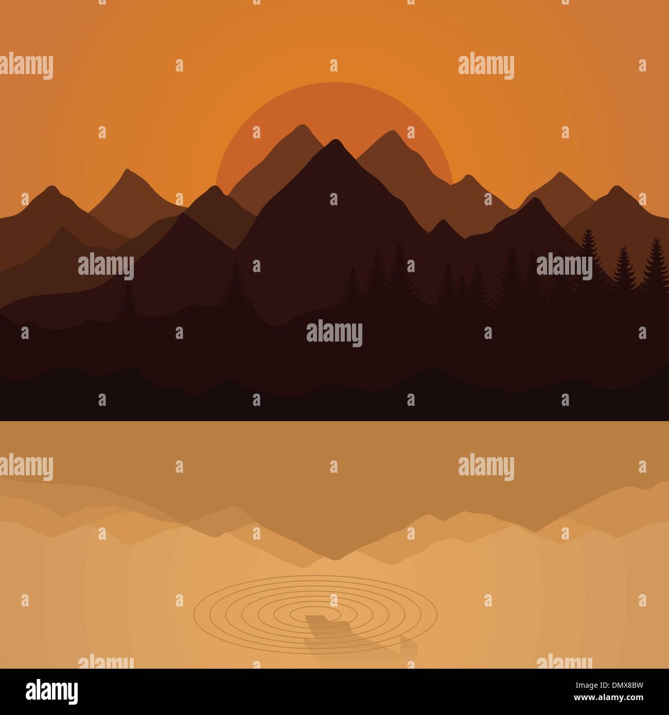 Lake rock Stock Vector Images - Alamy