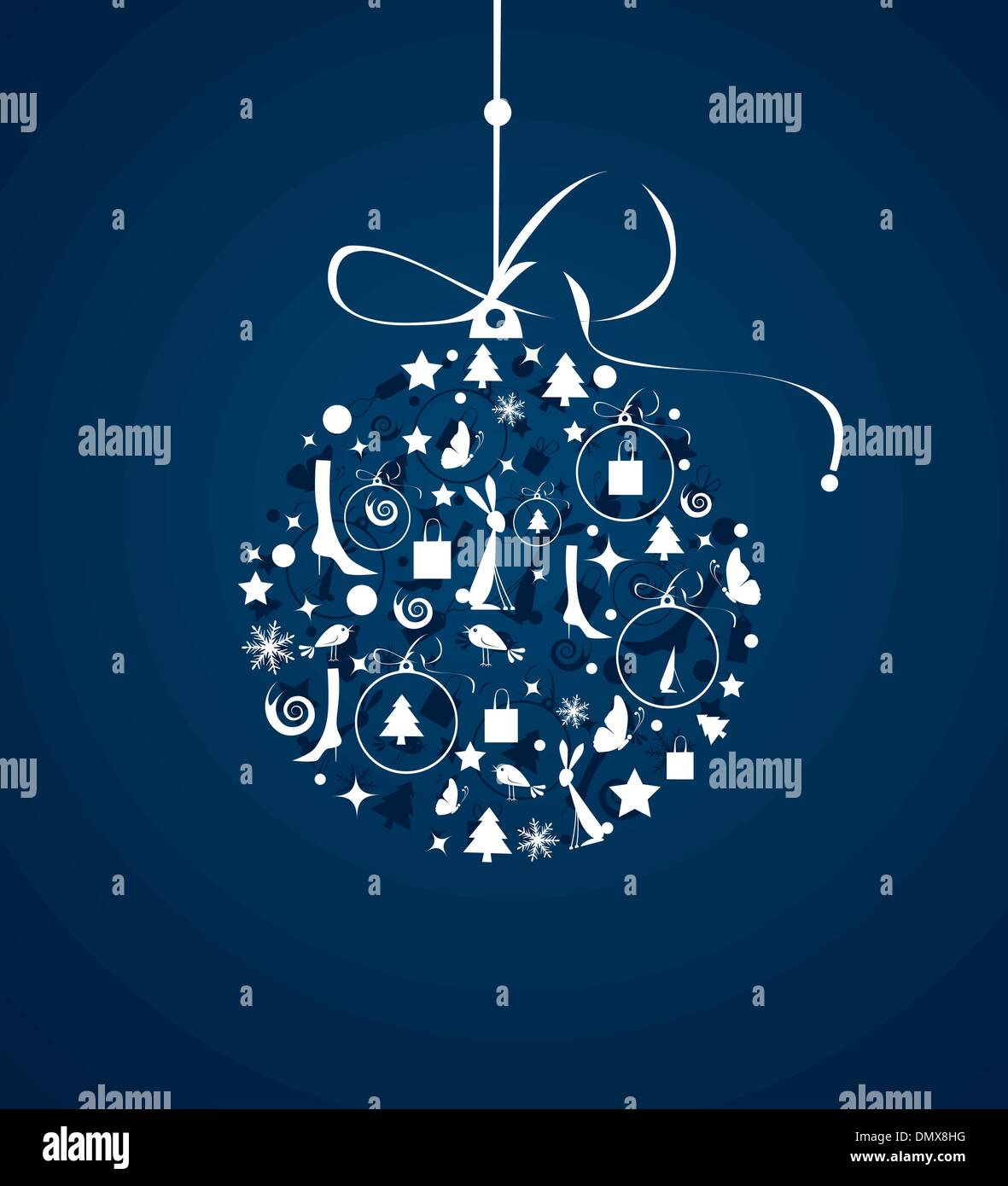 Blue christmas ball cartoon Stock Vector Images - Alamy