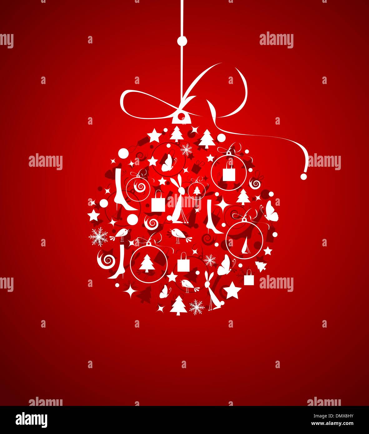 Rabbit gift merry christmas Stock Vector Images - Alamy