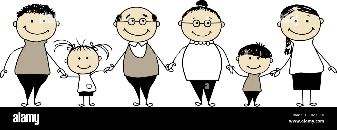 Happy family together - parents and children Stock Vector Image & Art ...
