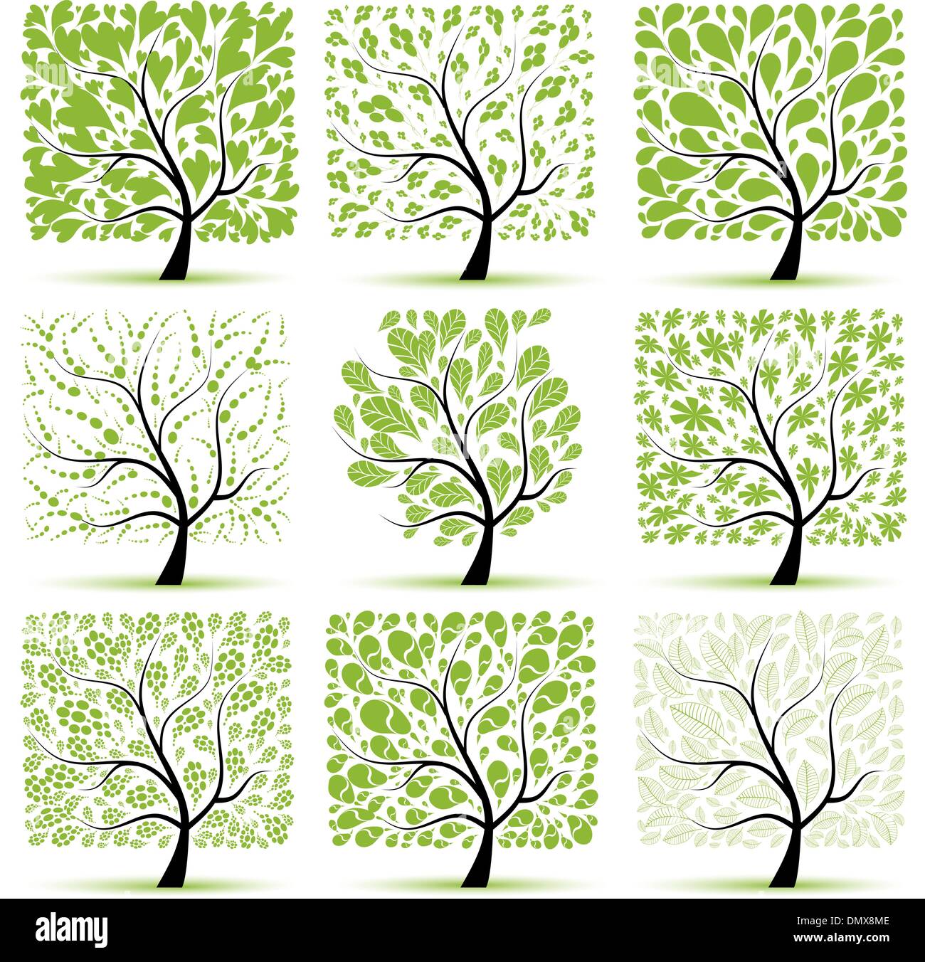 Art tree collection for your design Stock Vector Image & Art - Alamy