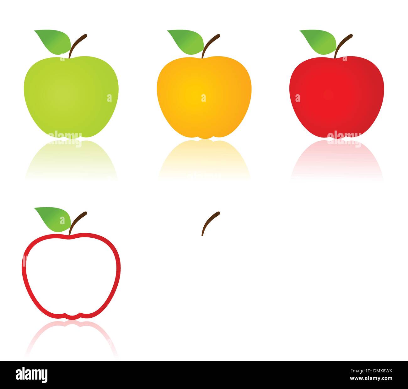 Apple icons Stock Vector Images - Alamy