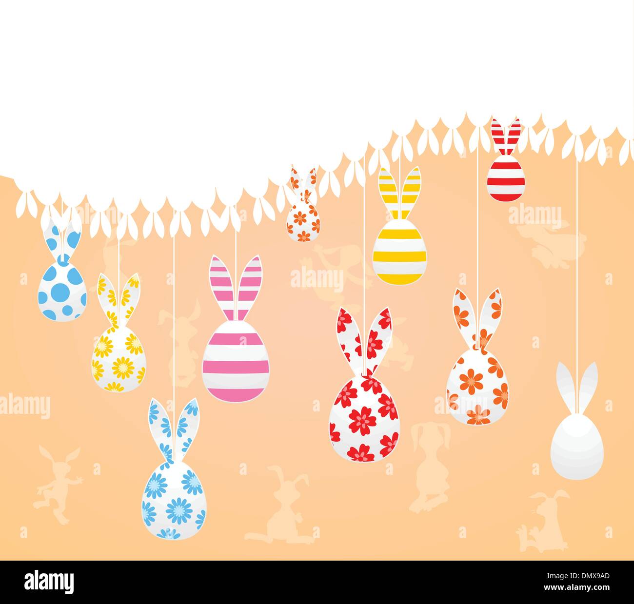 White background easter eggs Stock Vector Images - Alamy