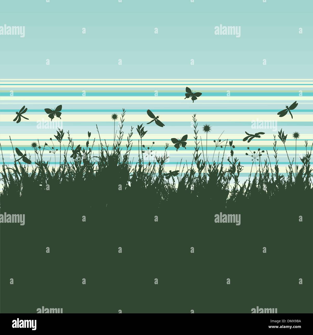 Insects flying Stock Vector Images - Alamy