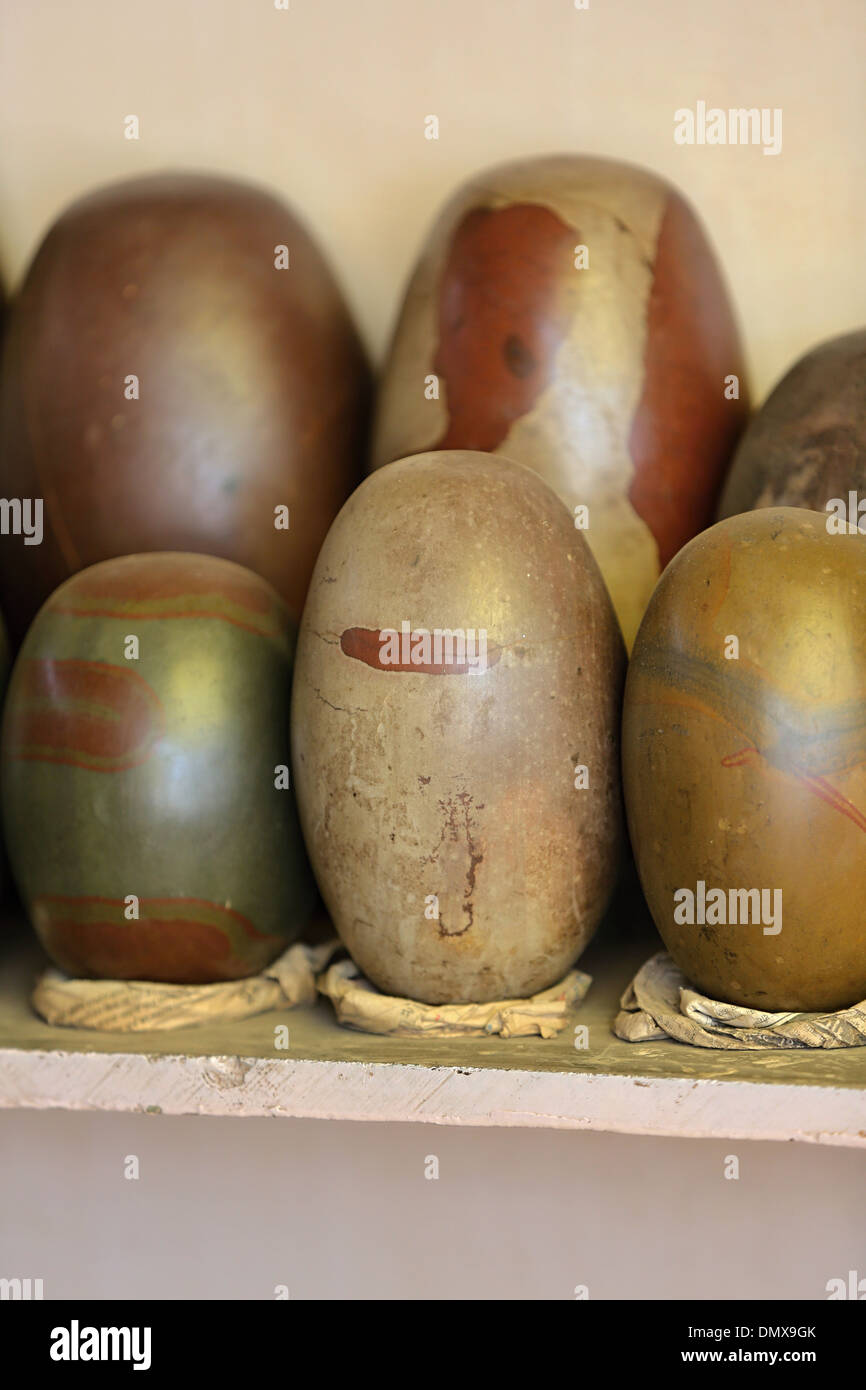 Bana lingam from the Narmada River in Omkareshwar Madhya Pradesh India ...