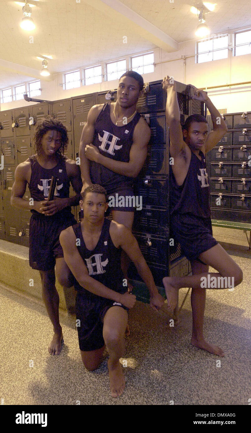 Jan 12, 2006; San Diego, CA, USA; Helix High's boys relay team pictured ...