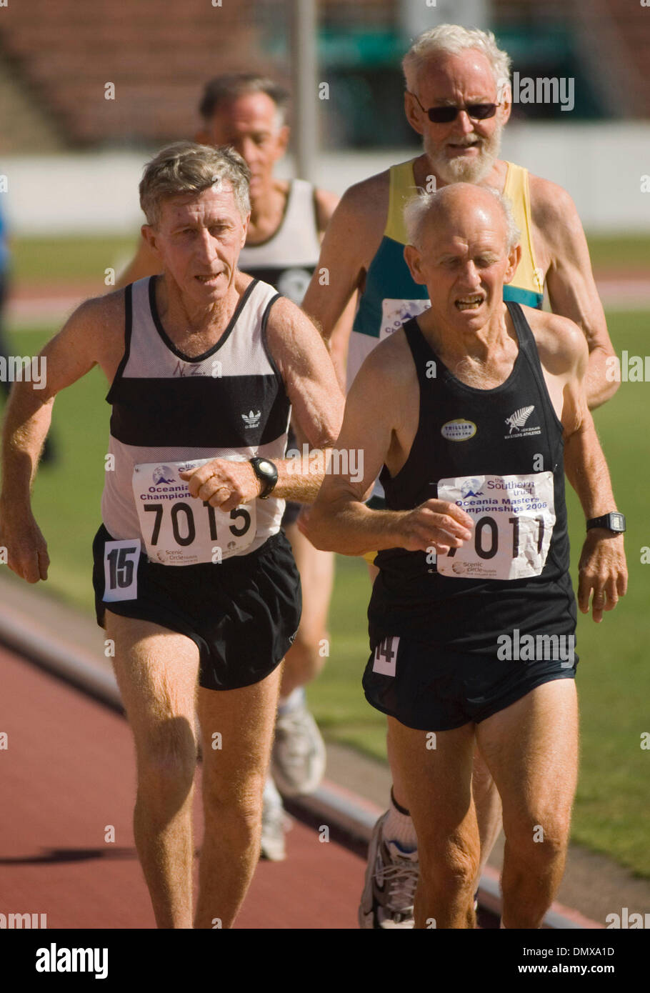 Jan 14, 2006; Christchurch, NEW ZEALAND; SID PAVETT, 71, (right) and ...