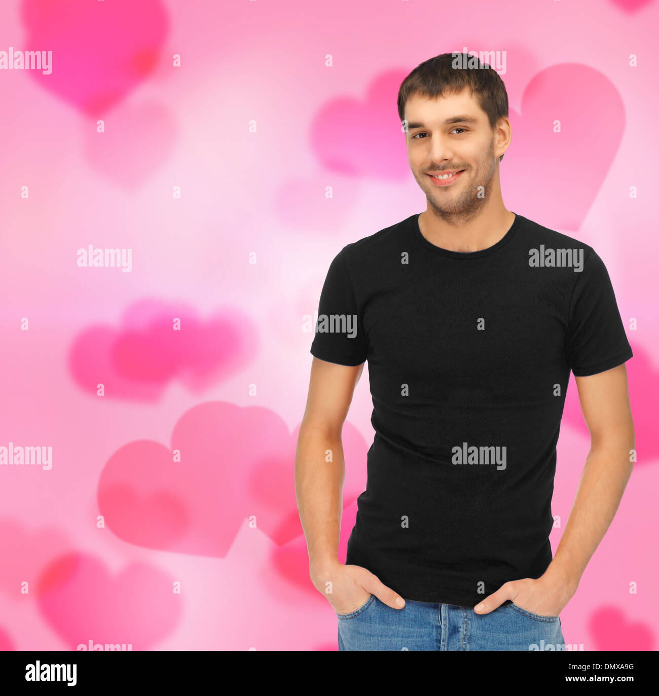 man in black t-shirt Stock Photo - Alamy
