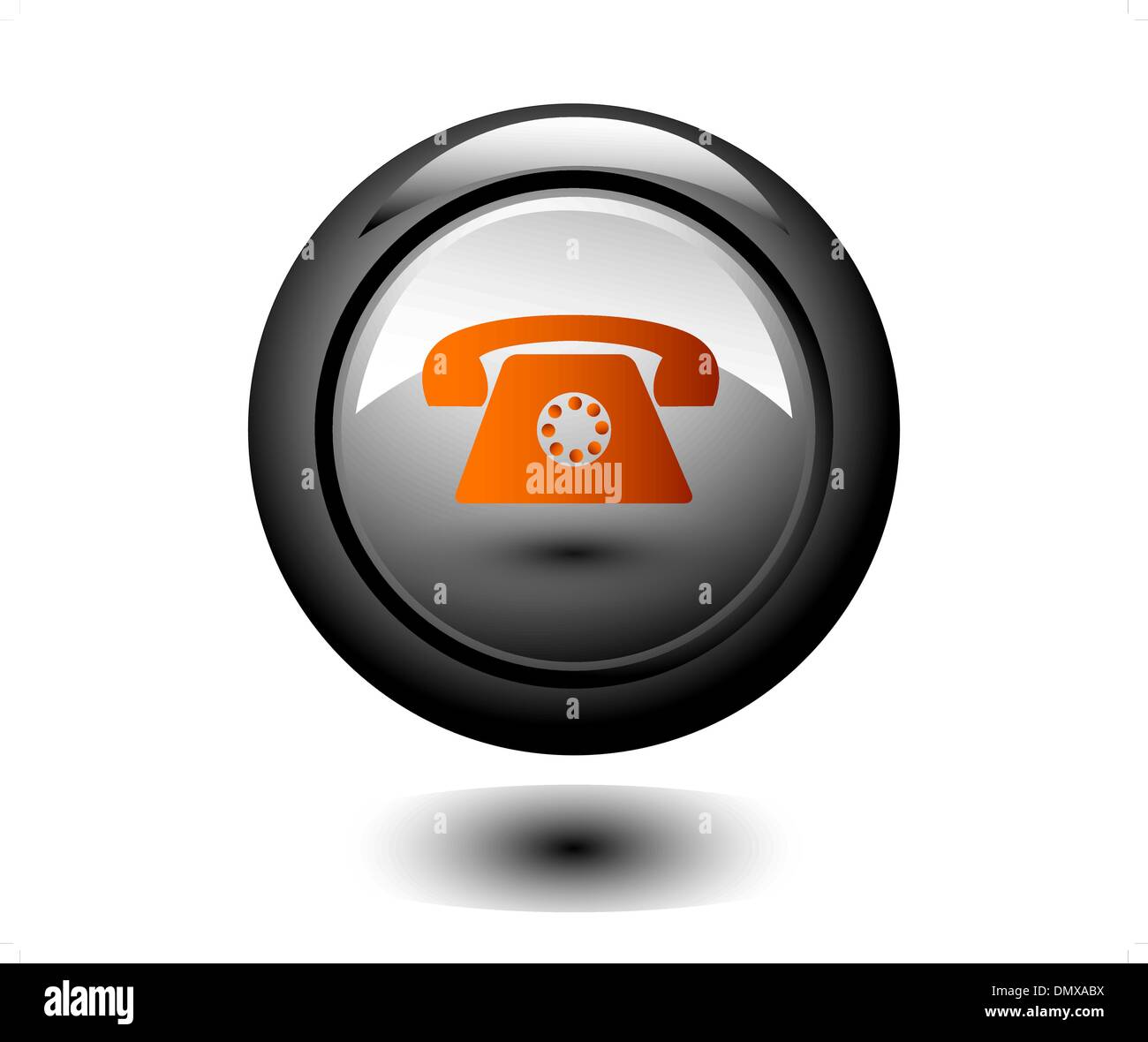 Round Phone Button Stock Vector Image & Art - Alamy