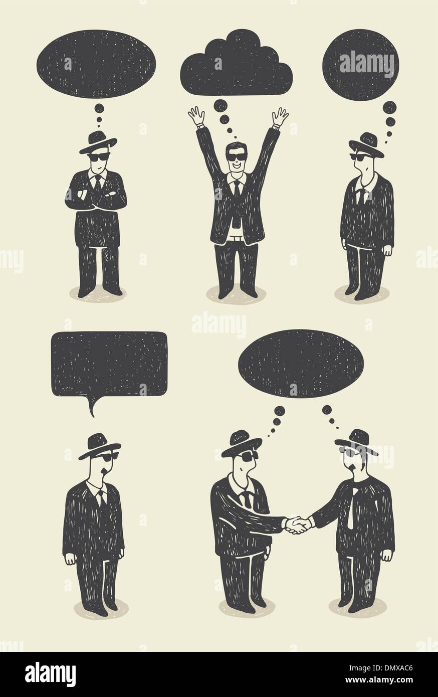 Hand drawn mans thinking Stock Vector Image & Art - Alamy