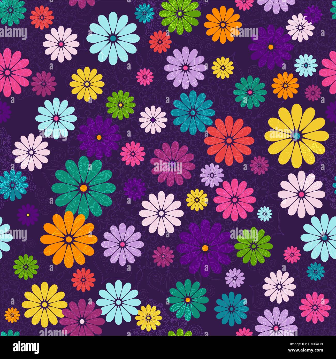 Seamless dark floral vivid pattern Stock Vector Image & Art - Alamy