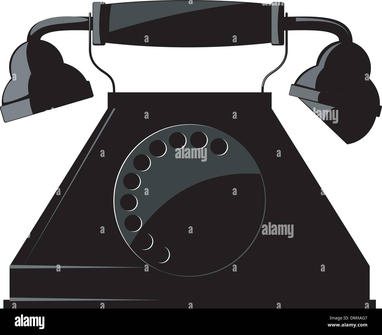 Illustration of the old phone. vector Stock Vector Image & Art - Alamy