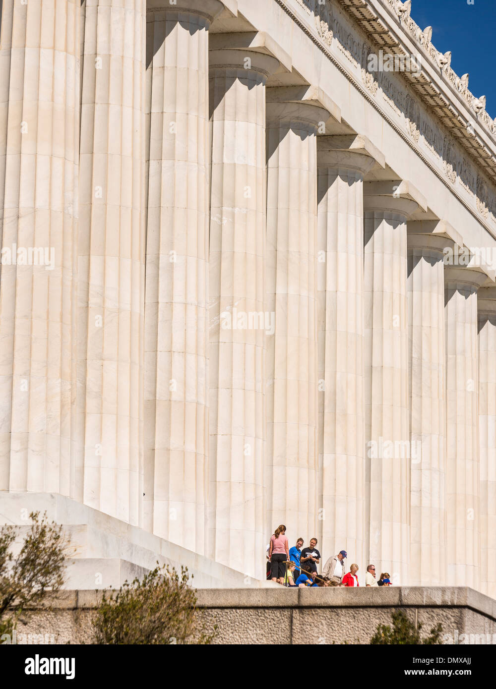 WASHINGTON, DC, USA - Lincoln Memorial columns Stock Photo - Alamy