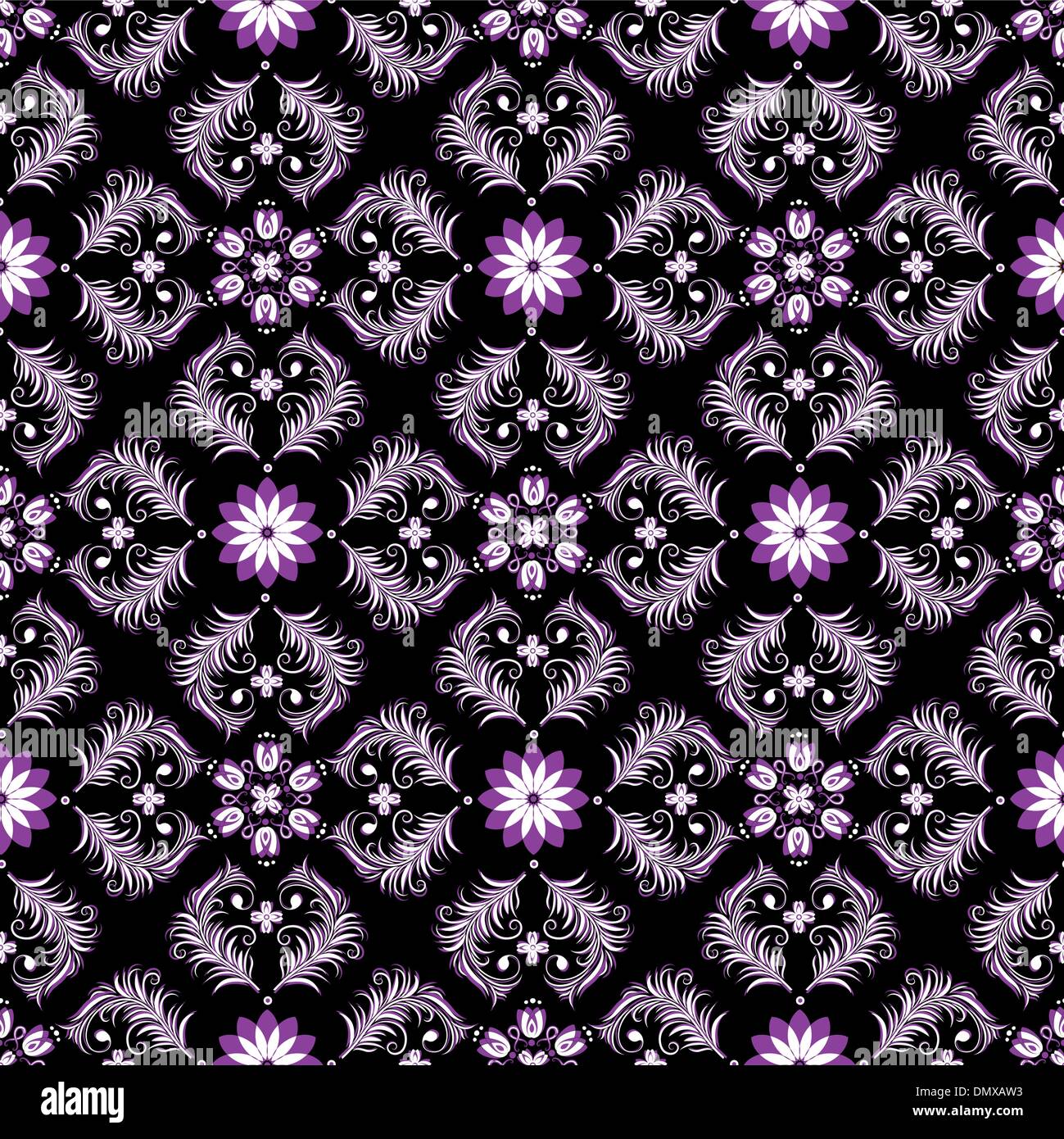 Seamless black vintage pattern Stock Vector Image & Art - Alamy