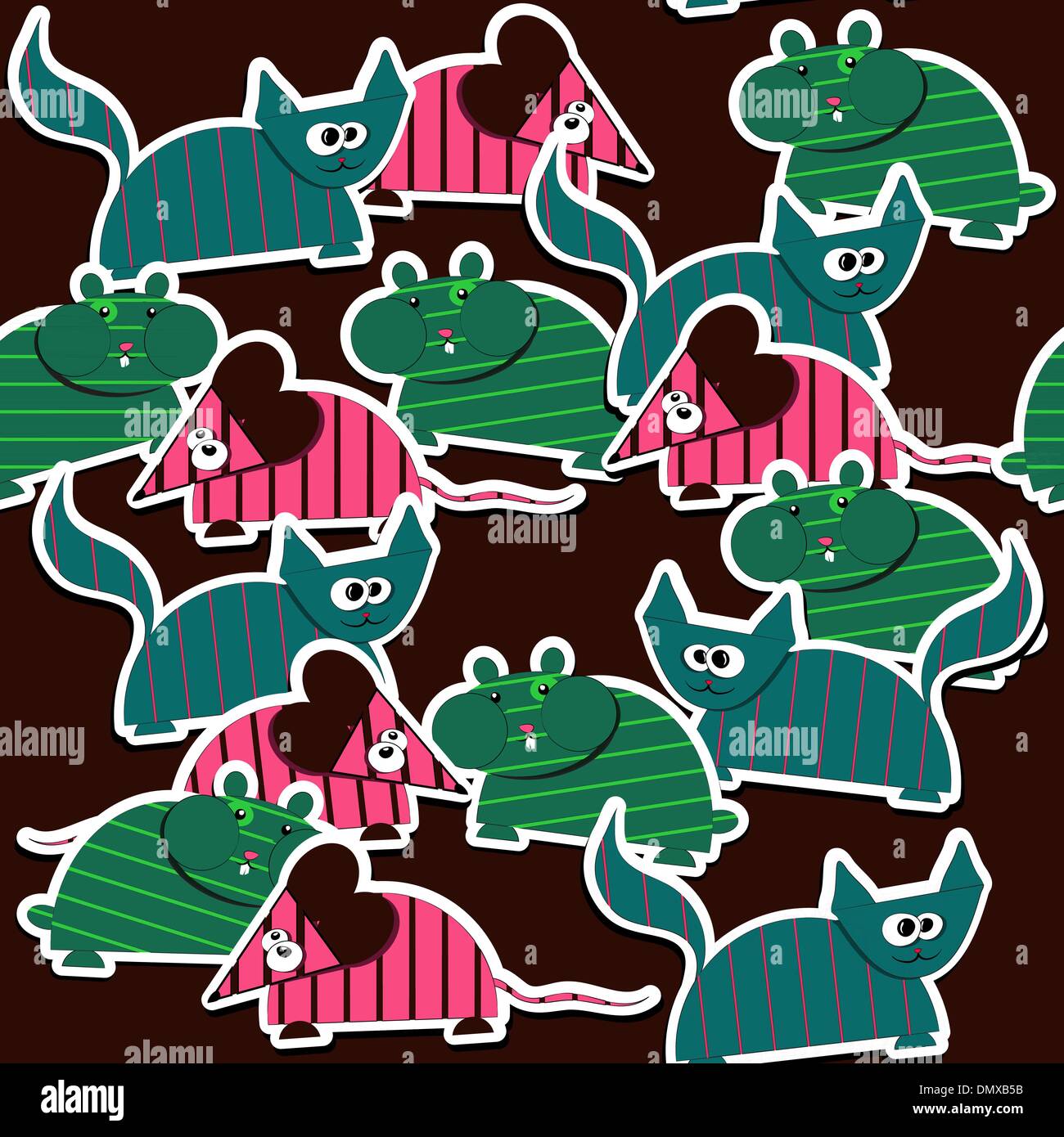 Brown seamless texture with pets Stock Vector Image & Art - Alamy