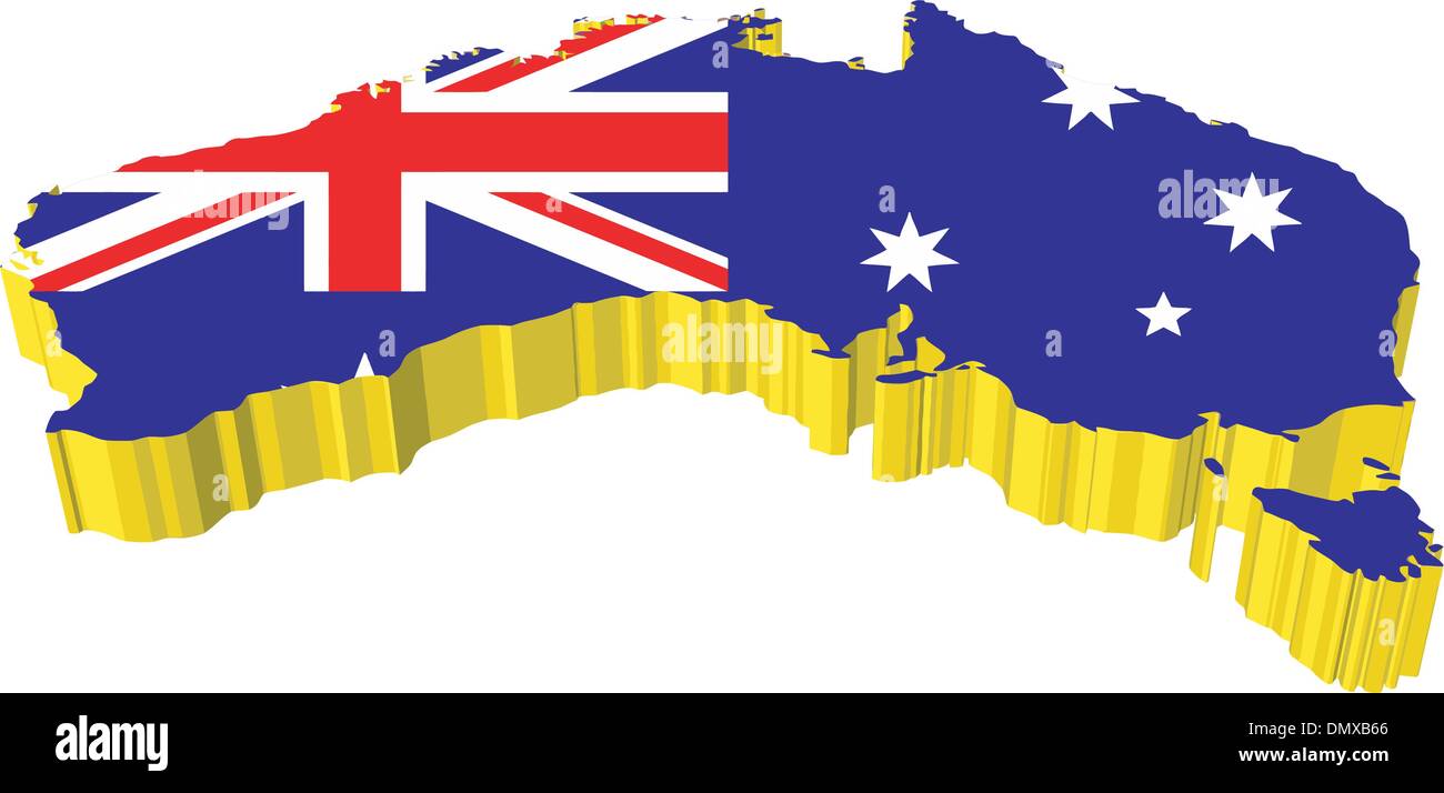 vectors 3D map of Australia Stock Vector Image & Art - Alamy