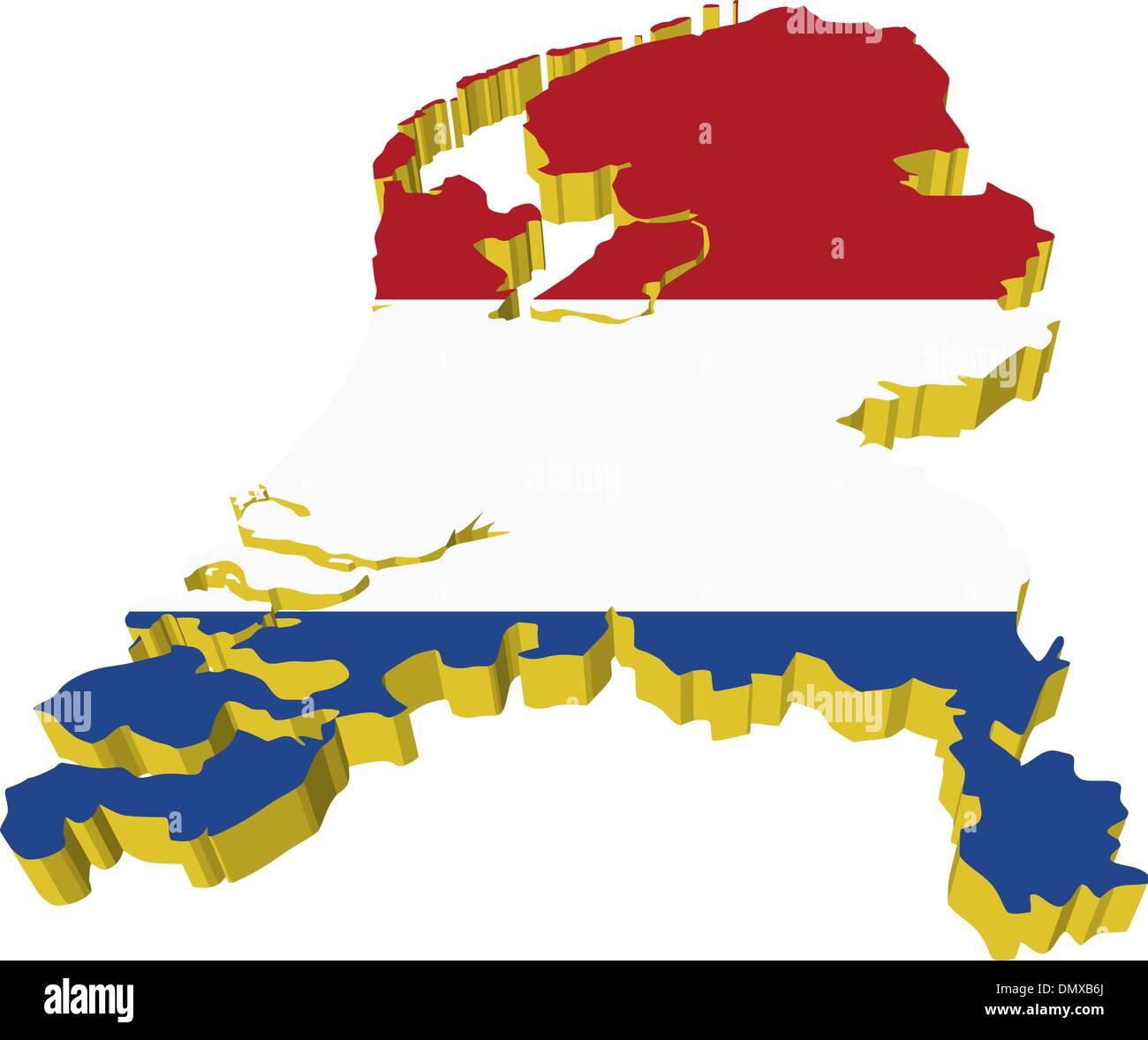 vectors 3D map of Netherlands Stock Vector Image & Art - Alamy