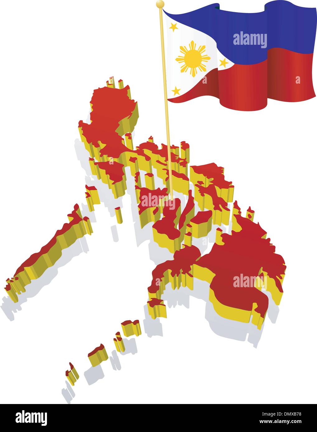 Philippinen detaillierte landkarte 3d-modell _ philippinen karte maps ...