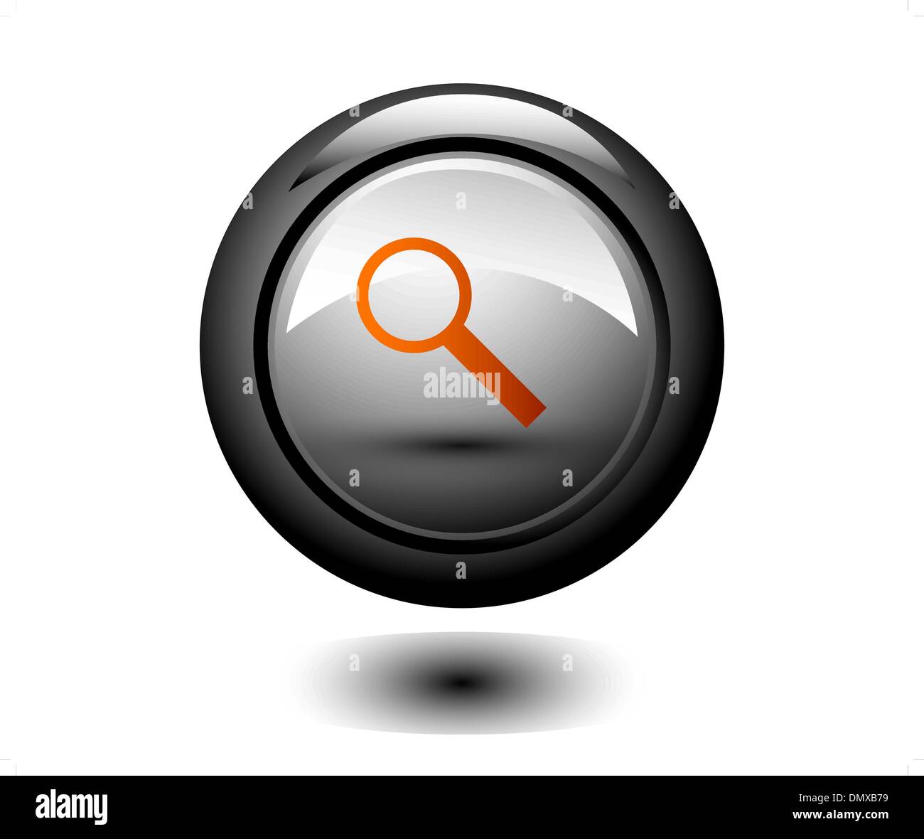 Round Search Icon/Button Stock Vector Image & Art - Alamy