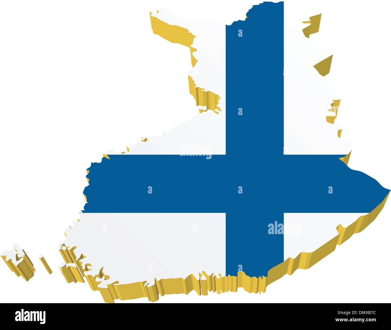 vectors 3D map of Finland Stock Vector Image & Art - Alamy