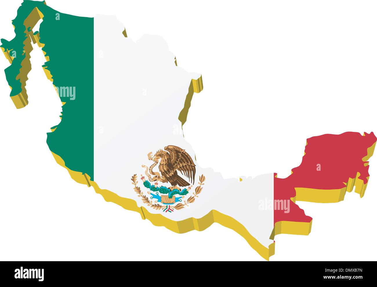 vectors 3D map of Mexico Stock Vector Image & Art - Alamy