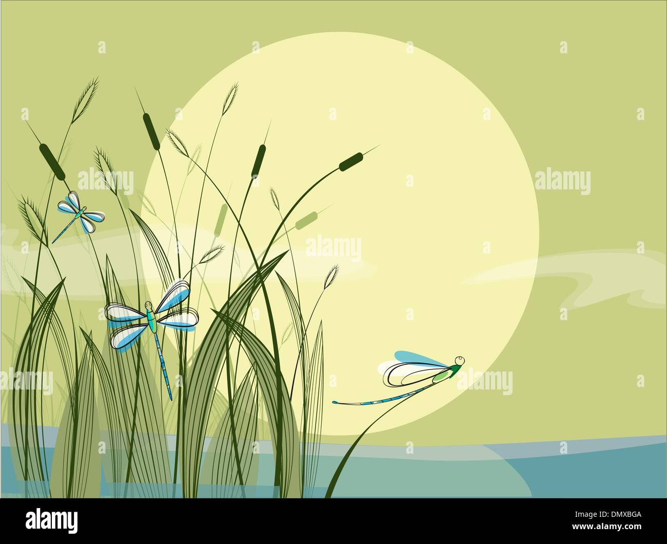 Pond branch Stock Vector Images - Alamy