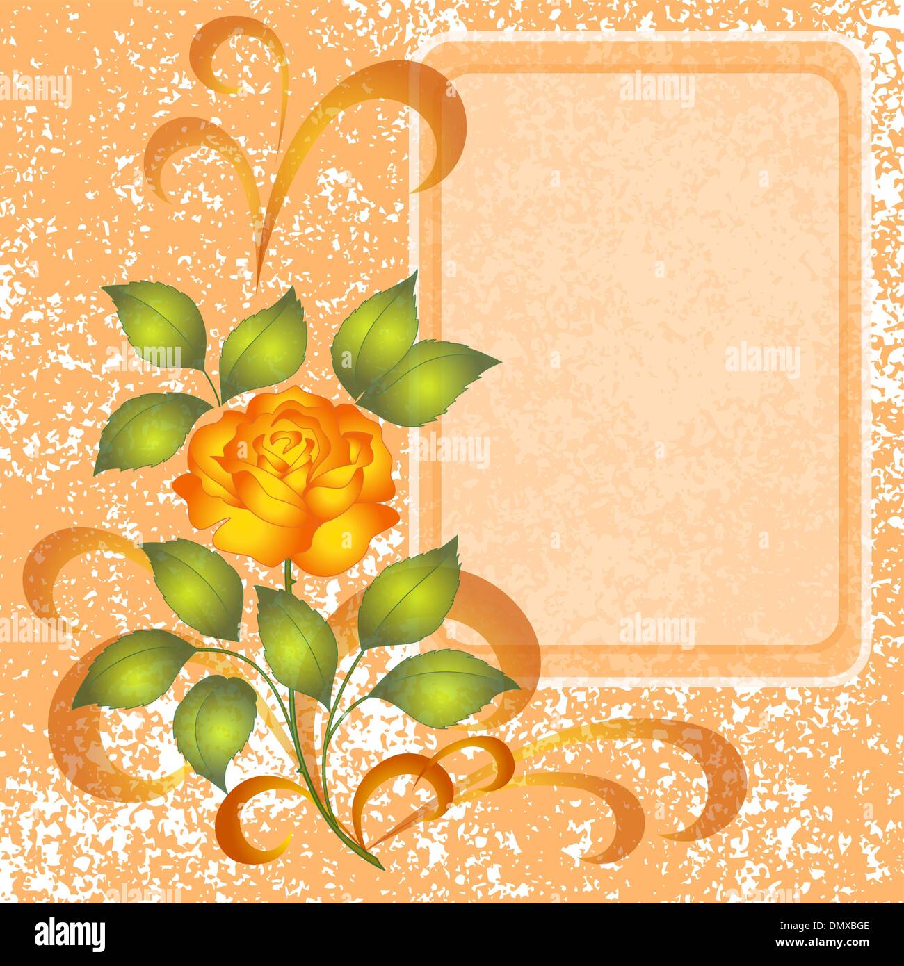 Rectangle rose frame on Stock Vector Images - Alamy