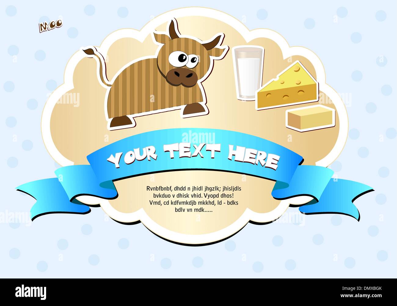 Label with cow, milk, cheese and butter Stock Vector Image & Art - Alamy
