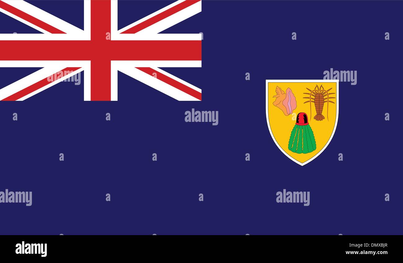 Turks and Caicos Islands Flag Stock Vector Image & Art - Alamy