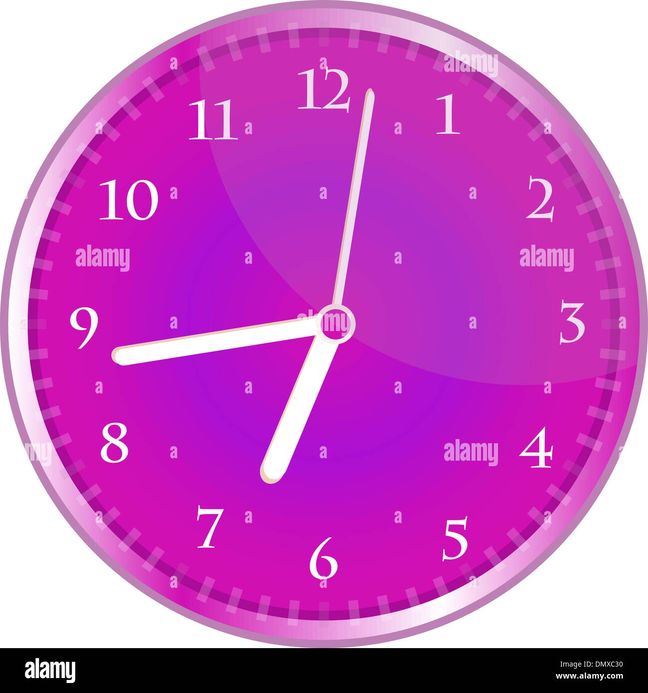 wall clock isolated on white. vector Stock Vector Image & Art - Alamy