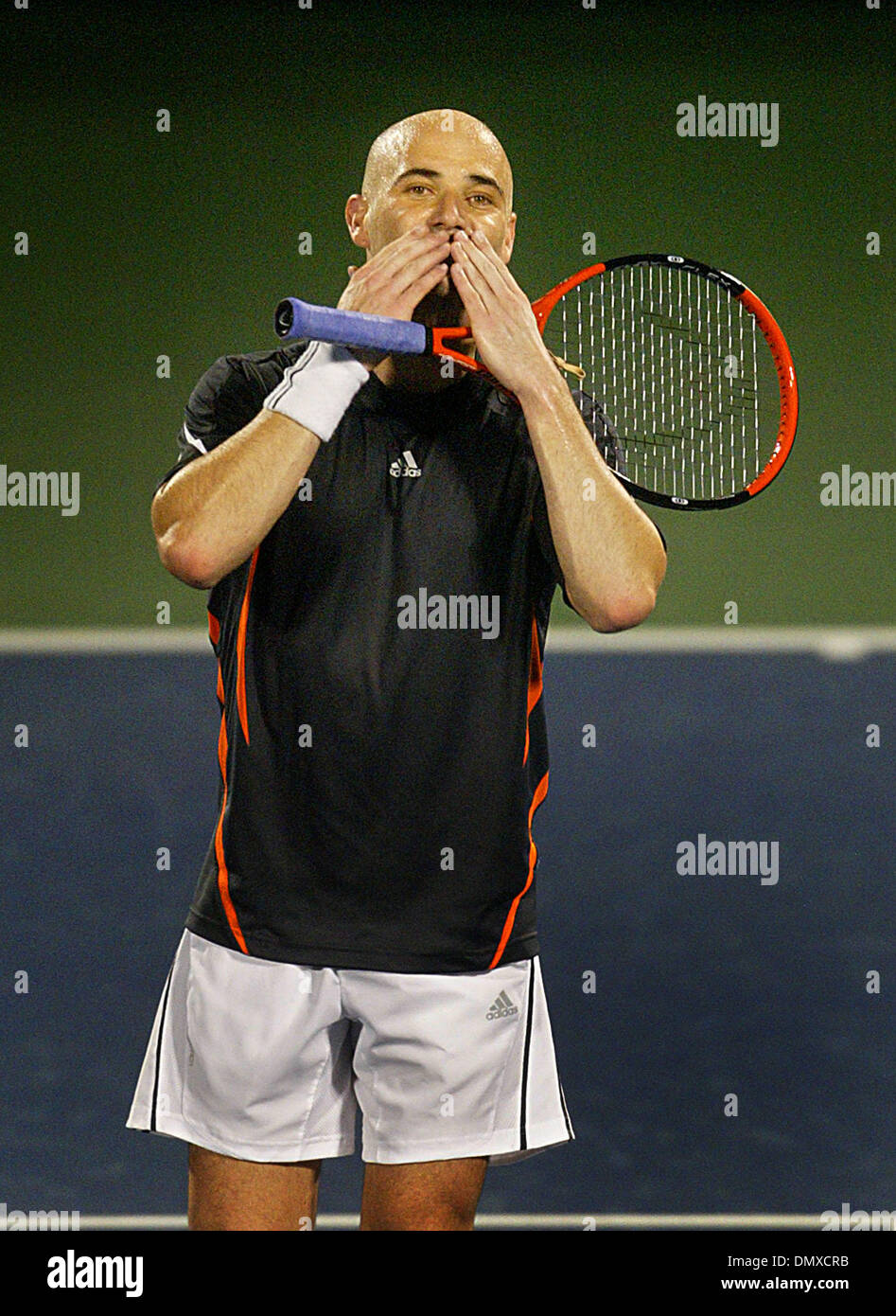 Jan 30, 2006; Delray Beach, FL, USA; Agassi vs. Mello - Andre Agassi ...