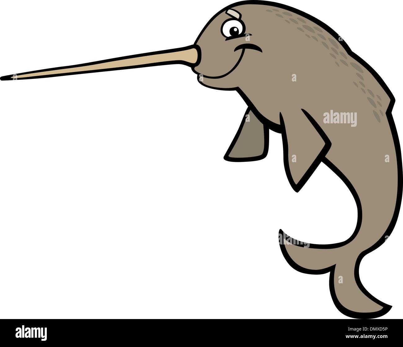 Narwhal cartoon Stock Vector Images - Alamy