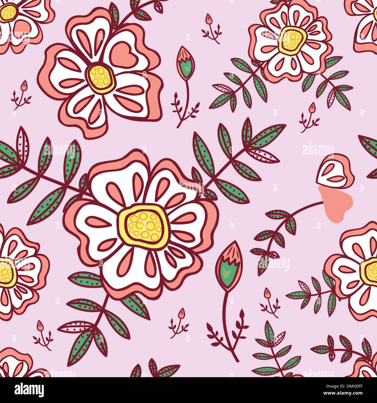Seamless light pattern flowers Stock Vector Images - Alamy
