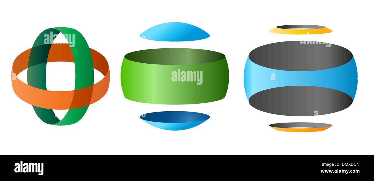 Set orange blue elements Stock Vector Images - Alamy